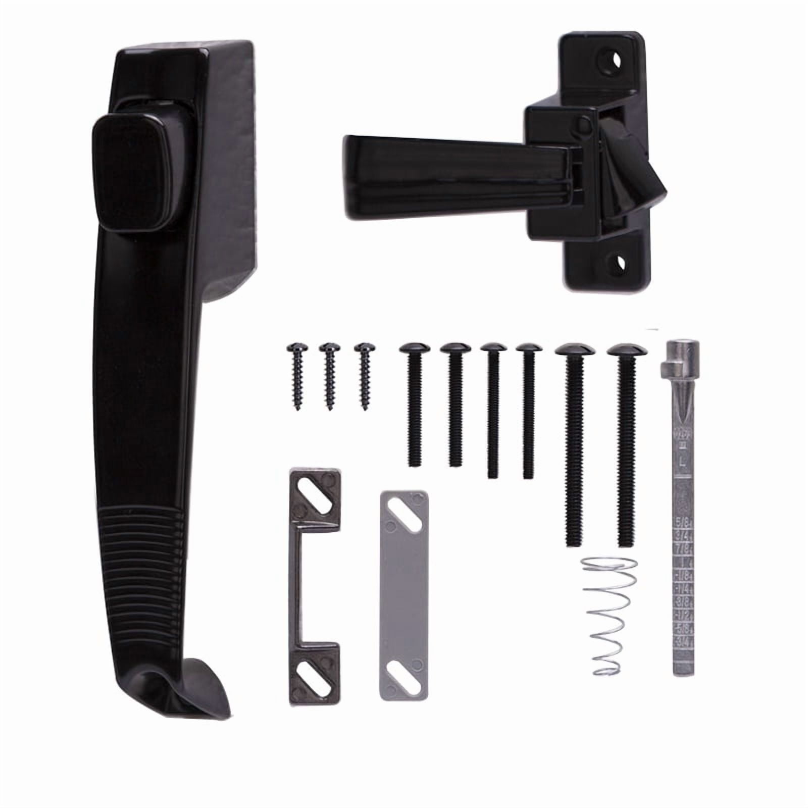 ProSource 47020-U-PS Pushbutton Latch, Zinc, Black, 5/8 to 1-1/2 in ...