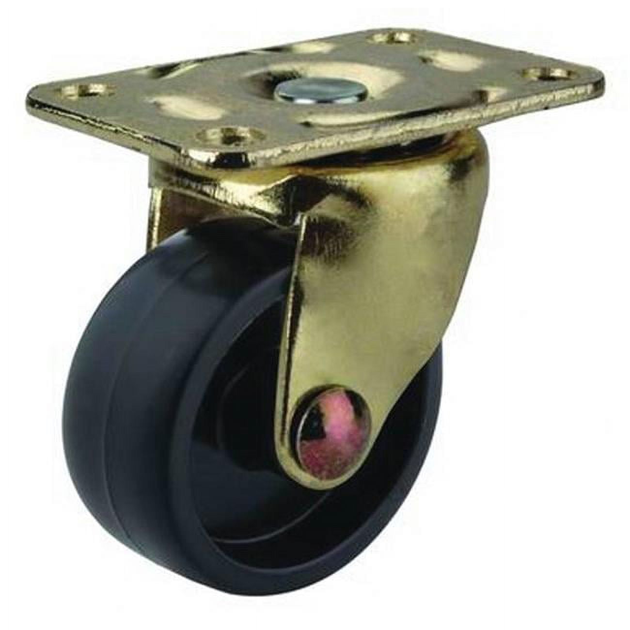 ProSource 7111925 1.62" Dia. Hard Plastic Wheel, Plate Mount-Brass and ...