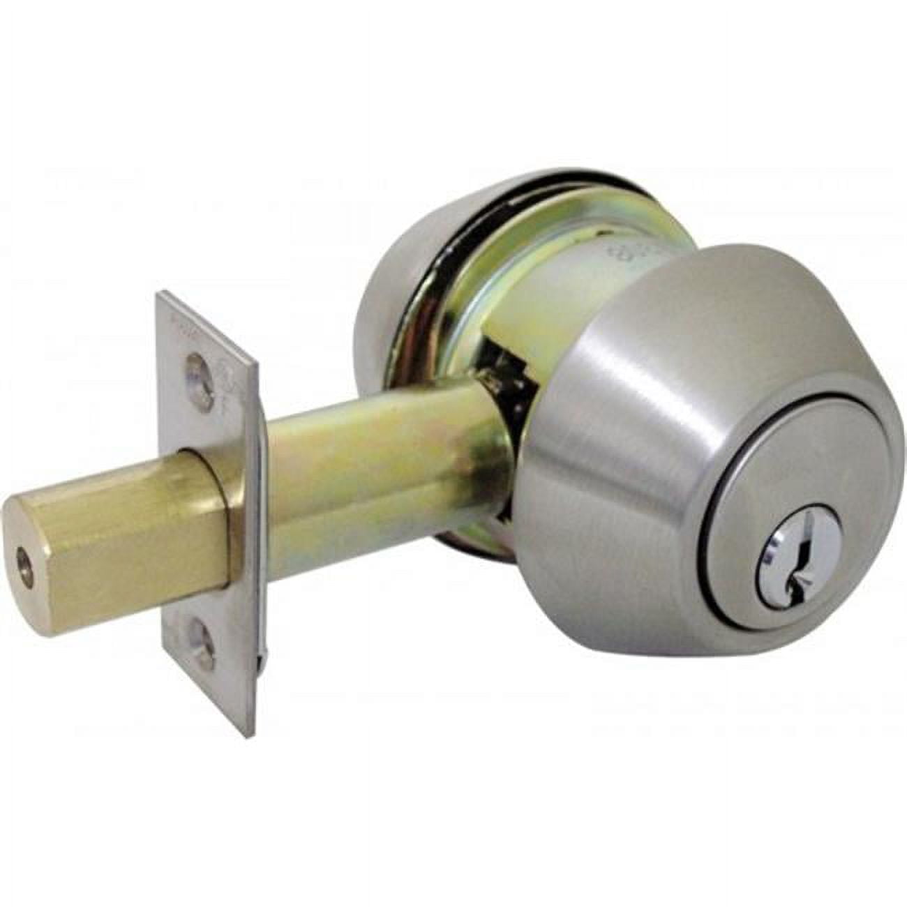 ProSource Deadbolt, 2 Grade, Satin, 2-3/8 to 2-3/4 in Backset, SC1 ...
