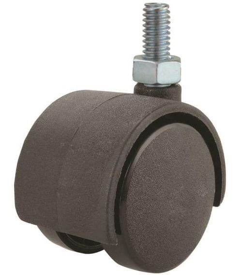 ProSource Dual Wheel Furniture Caster 75 Lb Load 2 In Dia Nylon Wheel ...