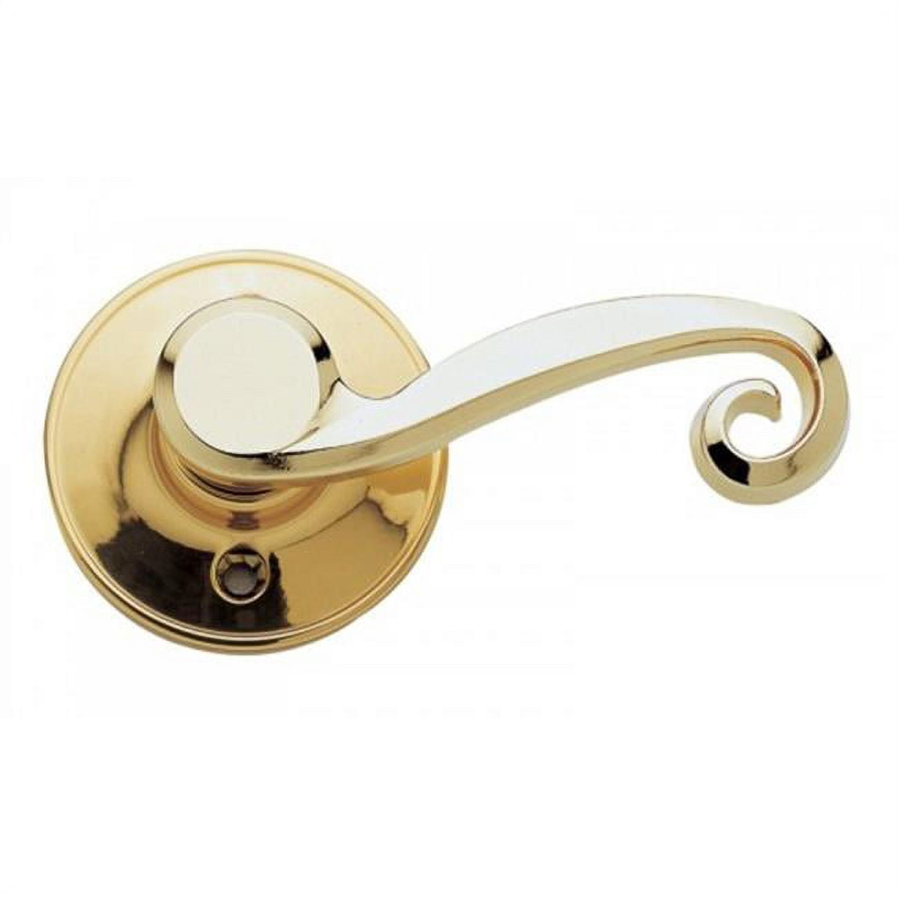 ProSource Right Hand Grip Dummy Door Lever, Polished Brass Knob Handle ...