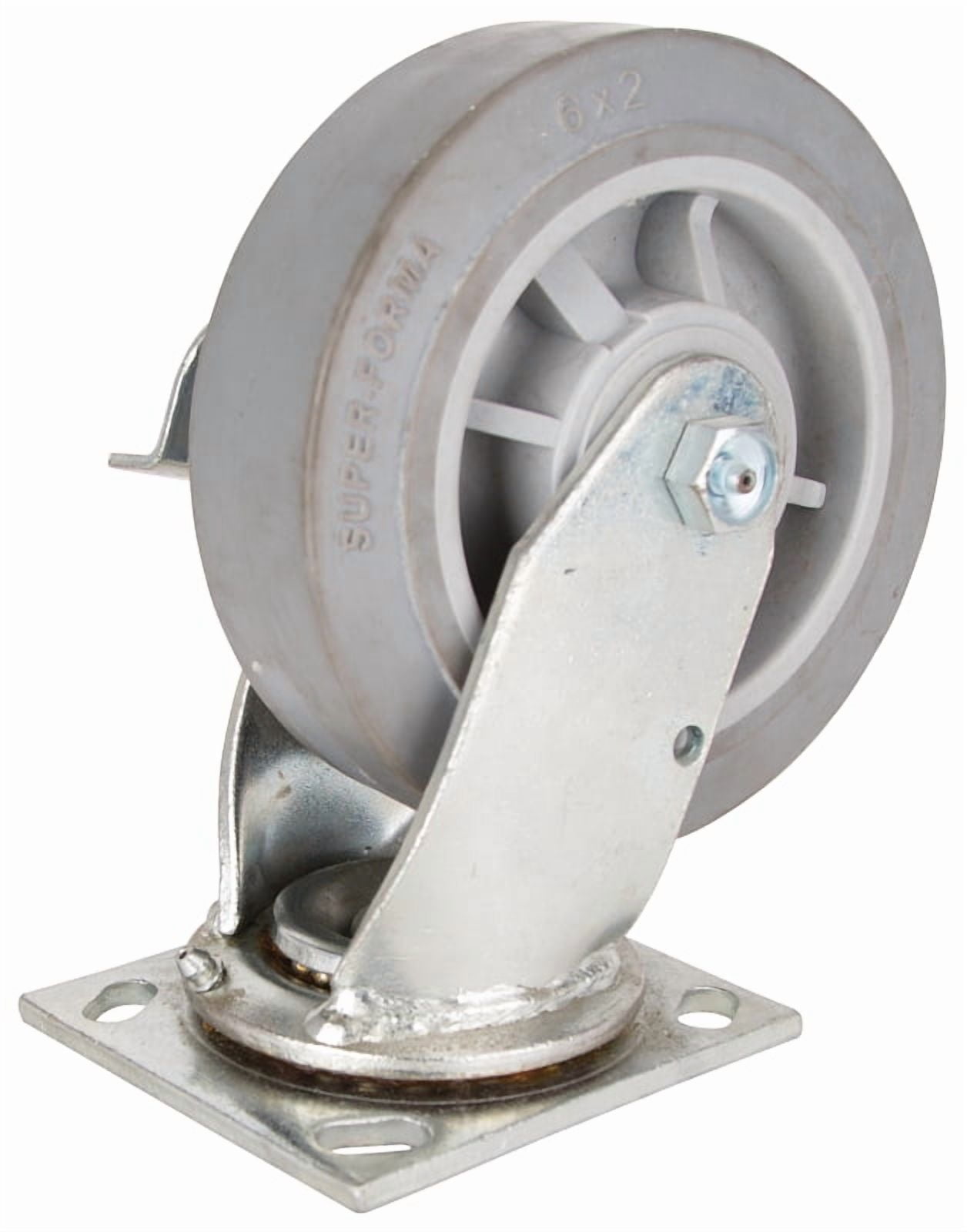 ProSource JC-T06 Swivel/Brake Caster, 6 in Dia Wheel, 2 in W Wheel ...