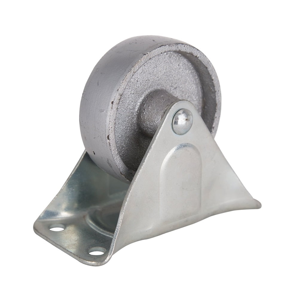 ProSource JC-S04 Rigid Caster, 4 in Dia Wheel, 1-1/4 in W Wheel, Steel ...