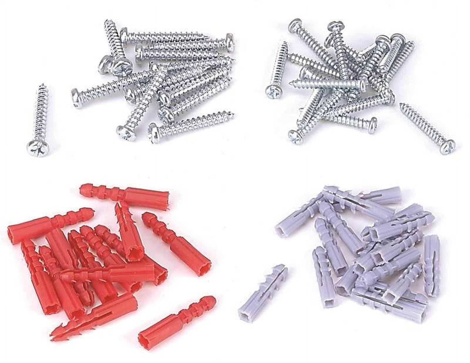 ProSource JL821083L Screw and Anchor Set, Screws: Zinc Plated, 60-Piece ...