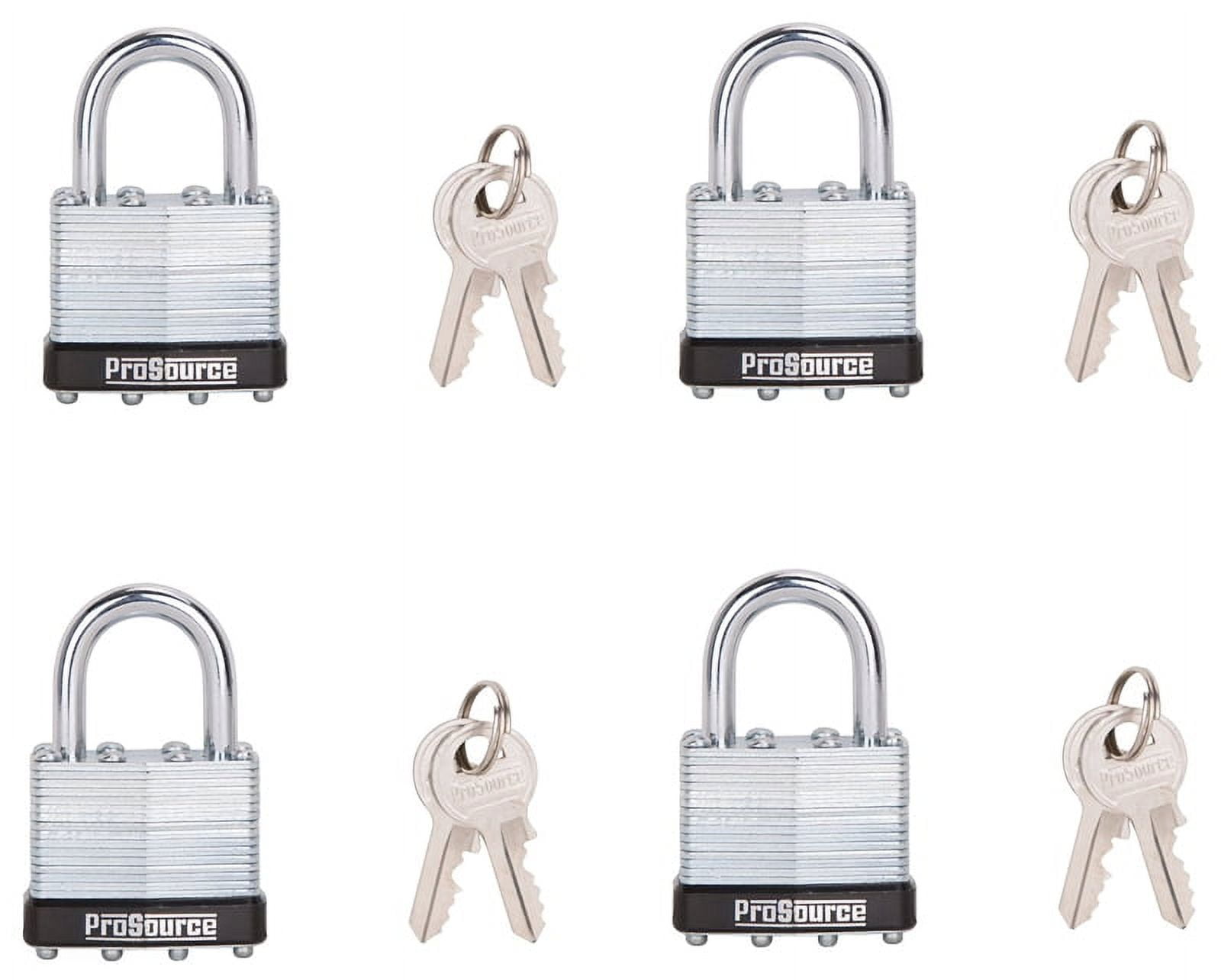 ProSource Laminated Padlock With Bumper 1-1/2 In Keyed Alike 4 Pins ...