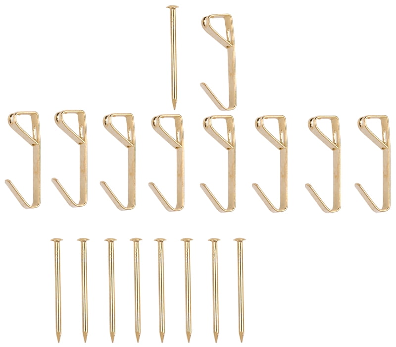 ProSource PH-122308-PS Picture Hanger, 20 lb, Steel, Polished Brass ...