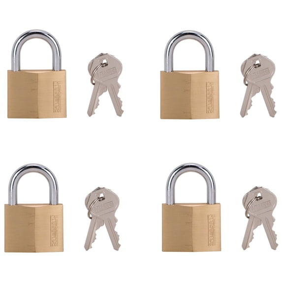 ProSource Padlock 1-1/2 In Keyed Alike 4 Pins Long Hardened Steel ...