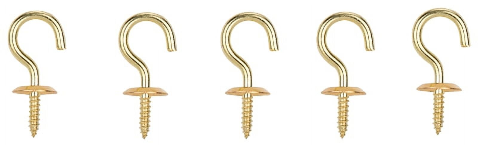 ProSource Rust-Resistant Cup Hook Solid Brass Brass Plated - Walmart.com