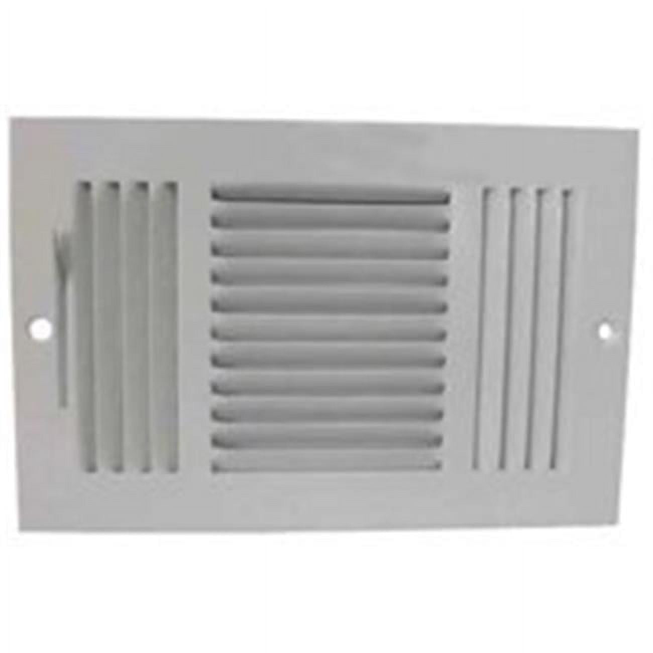 Mintcraft SW03-10X6 3-Way Sidewall Register, 6 in H x 10 in W, Steel ...