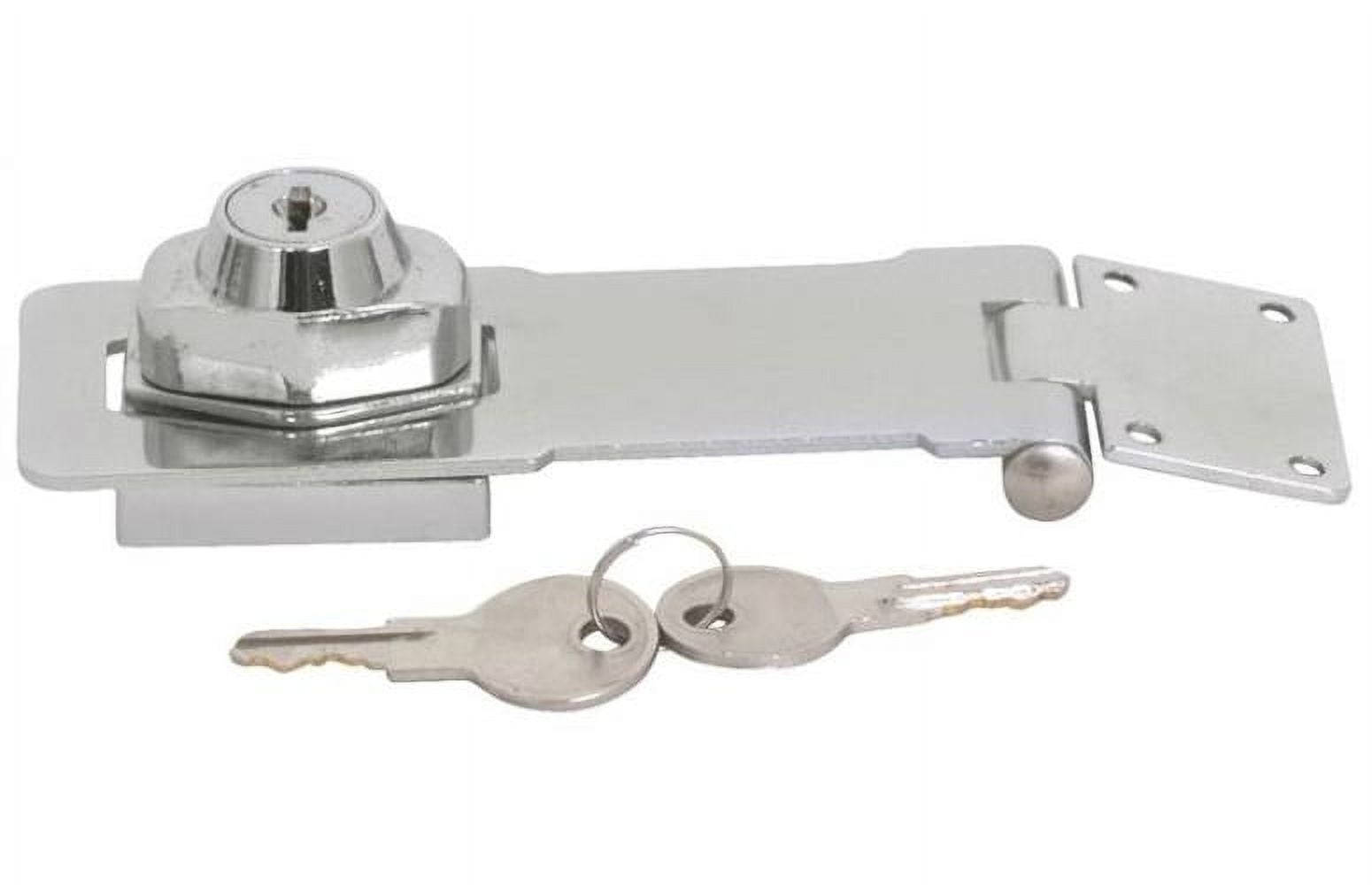 ProSource Safety Hasp, 4-1/2 in L, 4-1/2 in W, Steel, Chrome - Walmart.com