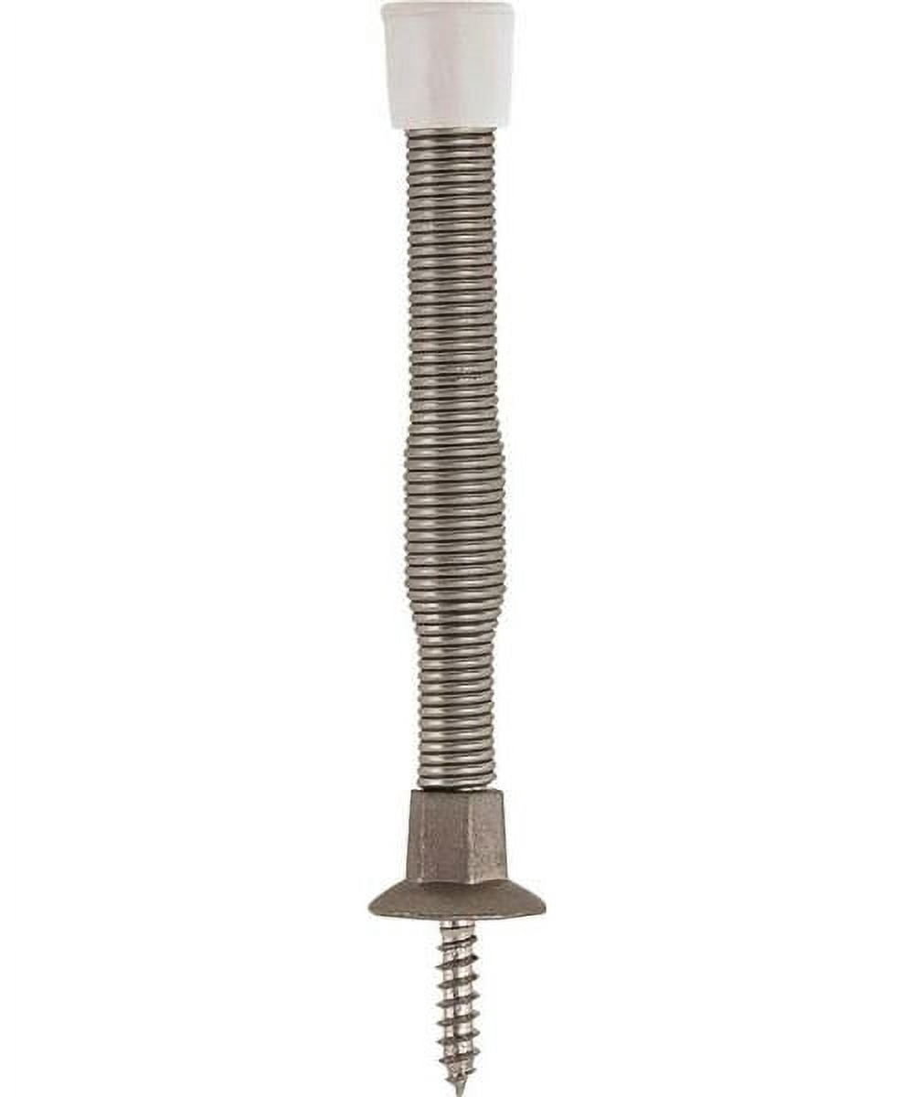 ProSource 4429106 Spring Door Stop, 3-3/4 in H, Zinc Die-Cast, Satin ...