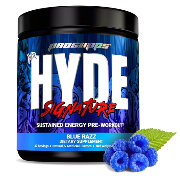 Mr. Hyde Signature Series - Crazy Muscle Pre-Workout Powder, Blue Razz ...