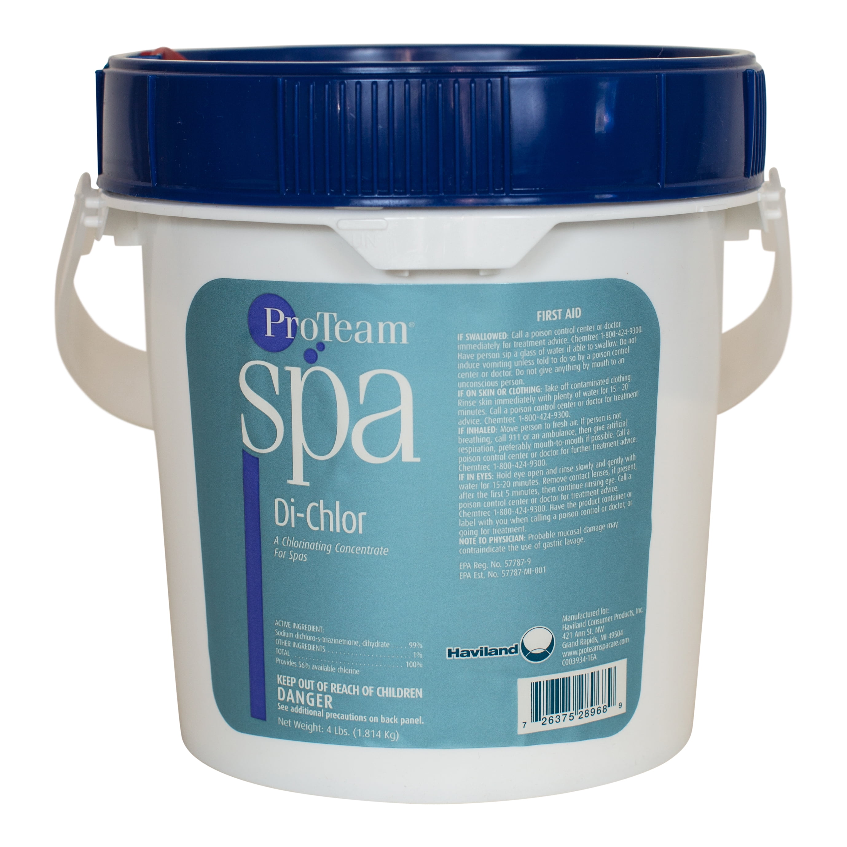 ProTeam Spa Di Chlor - 4lb Chemical Granules for Hot Tub & Pool Water ...