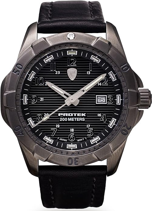 ProTek Dive Series 2002 Watch Stainless Steel Gunmetal Finish Case ...