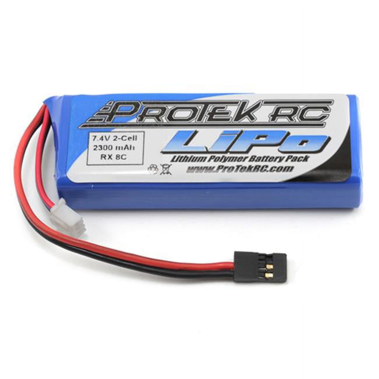 ProTek RC PTK5196 2S 7.4 V 2300 mAh LiPo Flat Receiver Battery Pack - Walmart.com