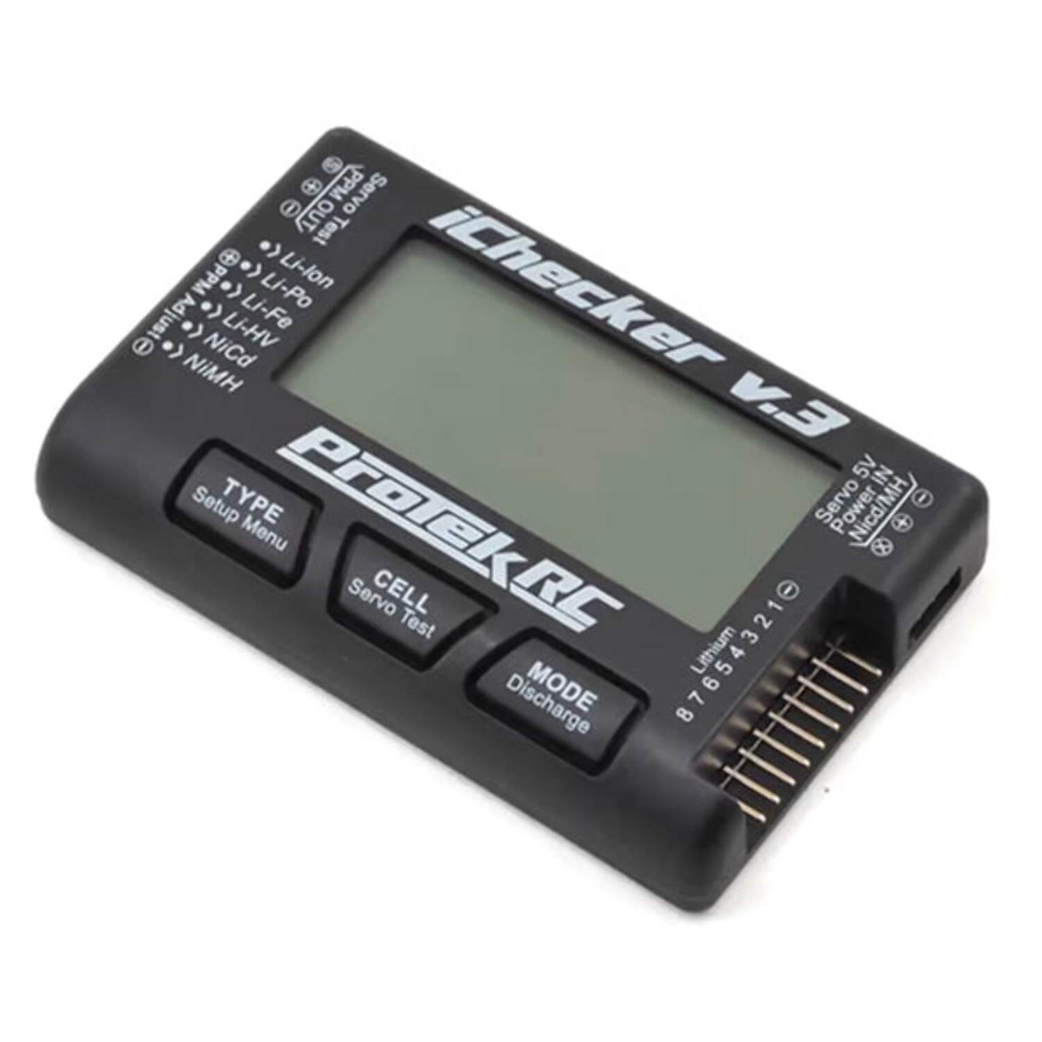 ProTek RC "iChecker 3.0" LCD LiPo Battery Cell Checker (2-8S) w/Balance ...