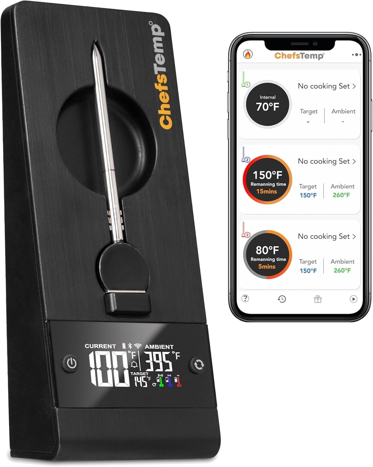 ProTemp Plus Next-Gen Wireless Meat Thermometer Digital Unlimited Range ...