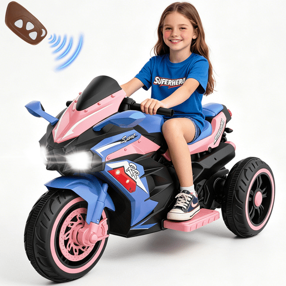 ProToys 12V Kids Motorcycle with Remote Control,Electric Motorbike Ride ...