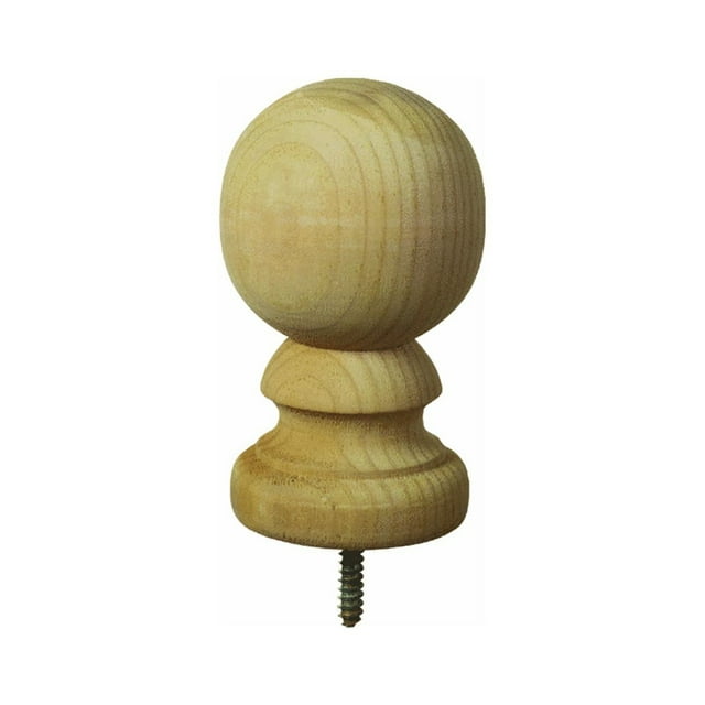 ProWood 3-9/16 In. x 5-3/8 In. Treated Wood Ball Top Natural Post Cap ...