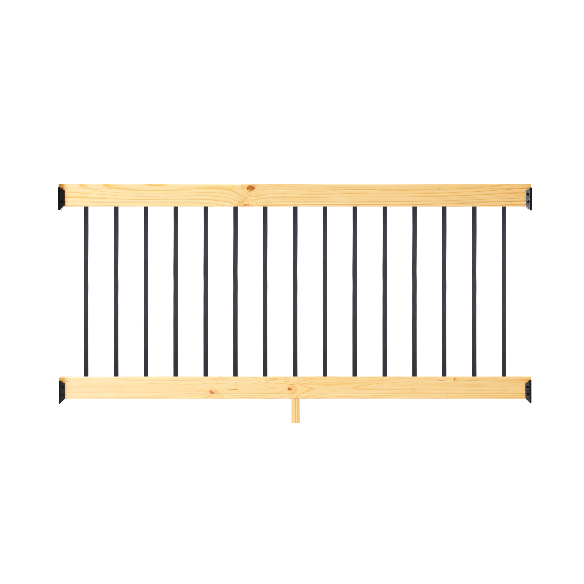ProWood 6 ft. Pressure-Treated Wood Railing Kit with Square Aluminum ...