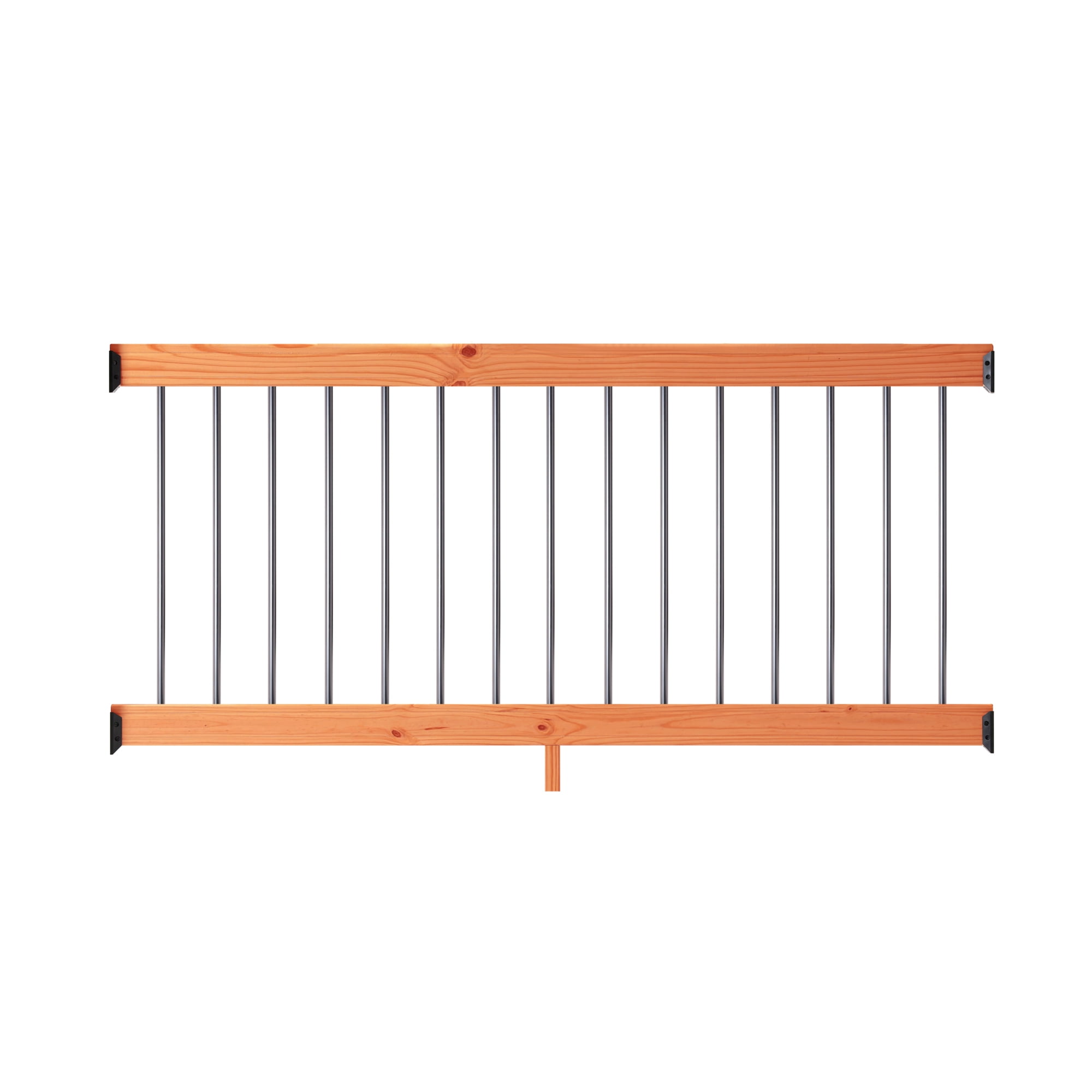 ProWood Wood Railing Kit, Aluminum Balusters, Color-Treated Redwood, 6 ...