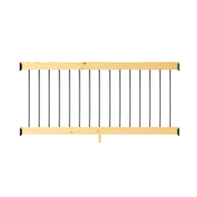 ProWood Outdoor Deck Railing Kit, 6 ft. Wood & Metal Balusters ...