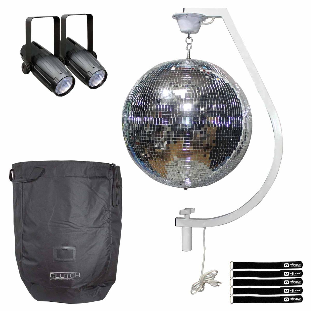ProX MB-20 20" Polyfoam Mirror Ball with Free-Standing Hook & LED Pin ...