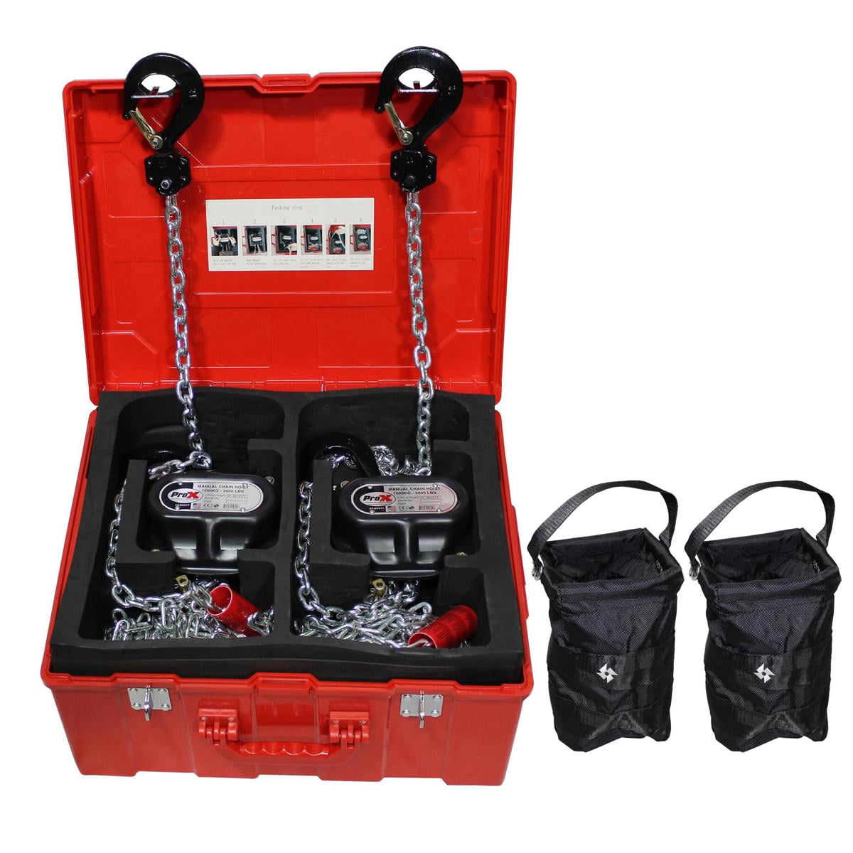 Global Truss ProX 1-Ton Manual Chain Hoists (Set of 2) with 30ft Chains ...