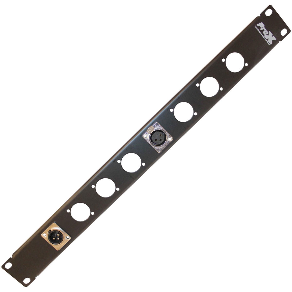 ProX 1U Rack Panel Punched for 8 XLR, Speaker Twist Connector or Power ...