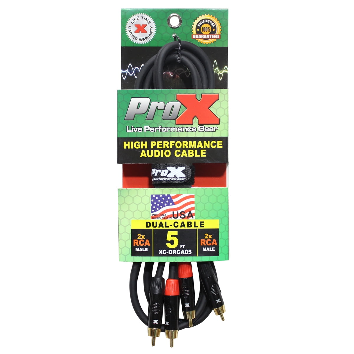 ProX XC-DRCA5 5' Dual RCA-M to Dual RCA-M Unbalanced High Performance ...