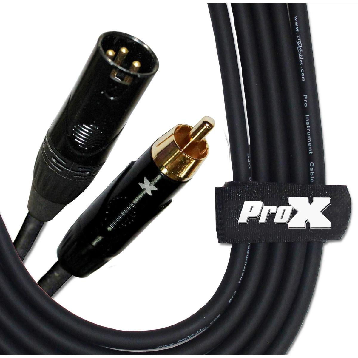ProX XC-RXM25 25' RCA-M to XLR3-M Unbalanced High Performance Audio ...