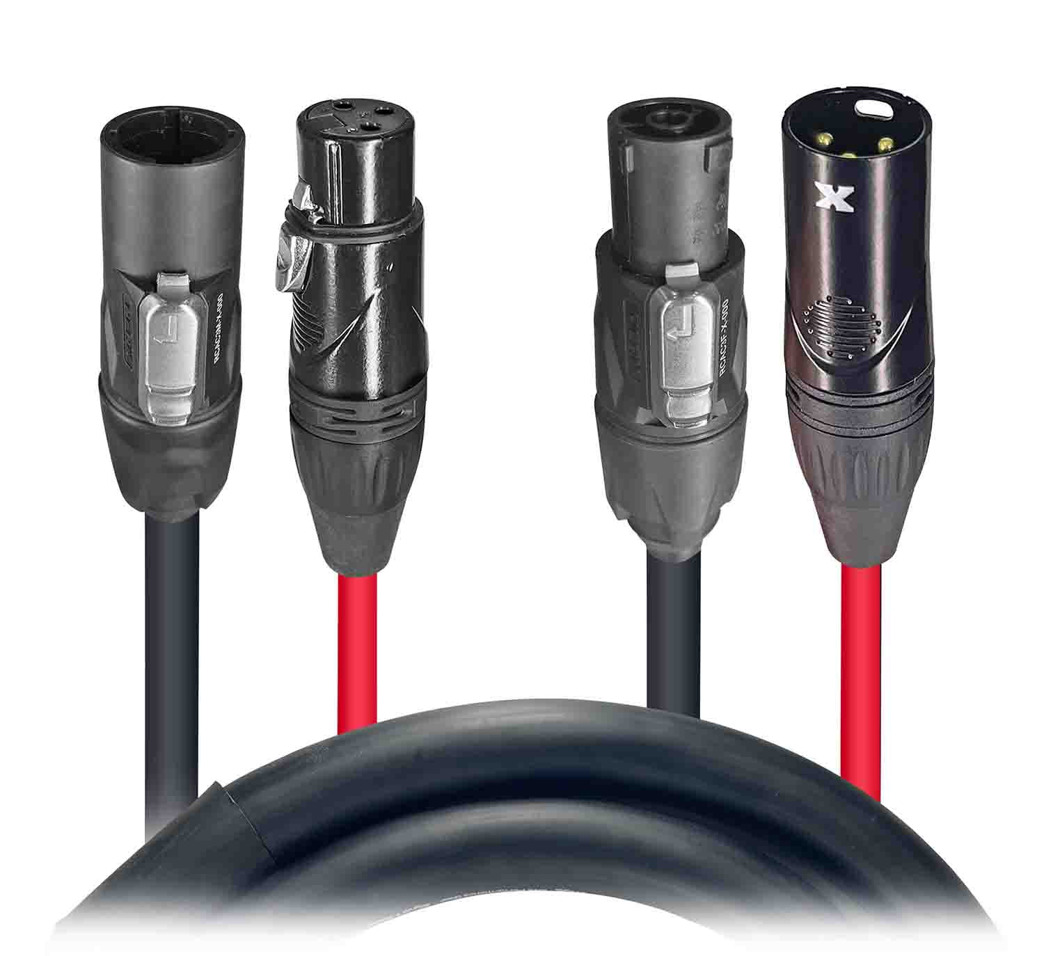 ProX XC-TR112-XLR03 Dual Powerkon to XLR Dual Audio Combo Link Jumper ...