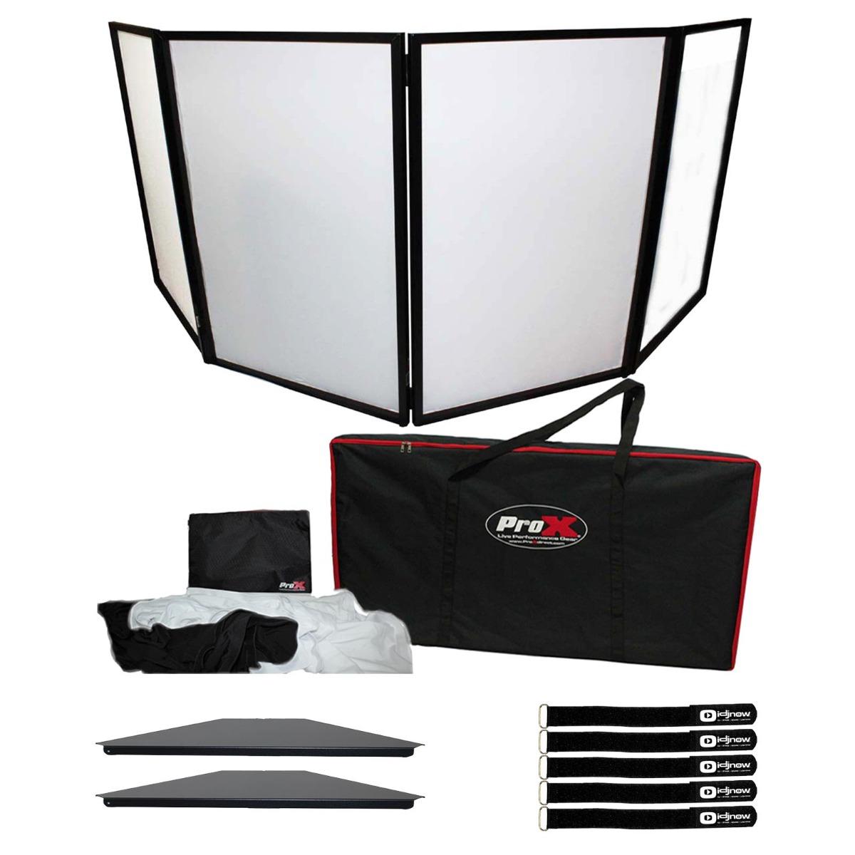 ProX XF-4X3048B Black Aluminum 4 Panel Scrim Facade with Black Aluminum ...