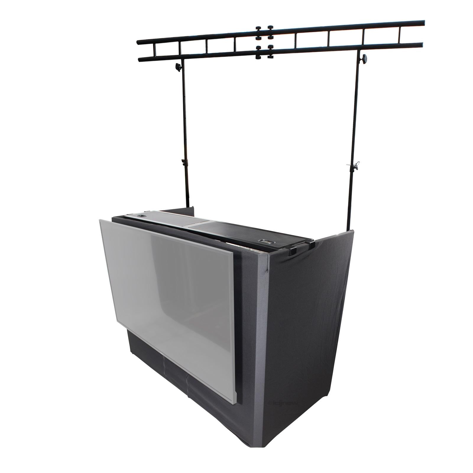 ProX XF-MESA MEDIA MK2 DJ Facade Table Station with 8FT x 8FT Truss ...