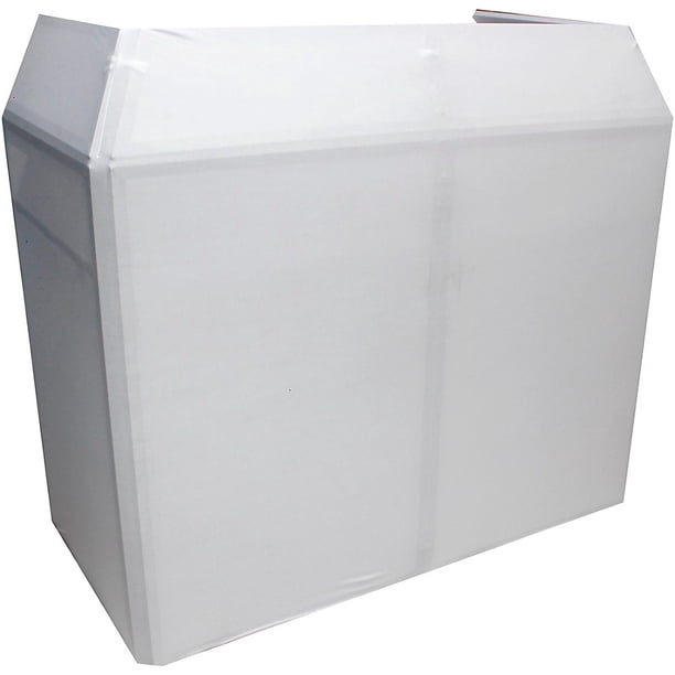 ProX XF-MESA MK2 DJ Facade Table Station includes White and Black Scrim ...