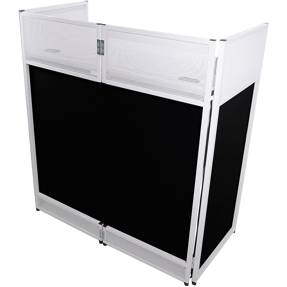 ProX XF-VISTA WH MK2 DJ Facade Table Station White & Black Scrims and ...