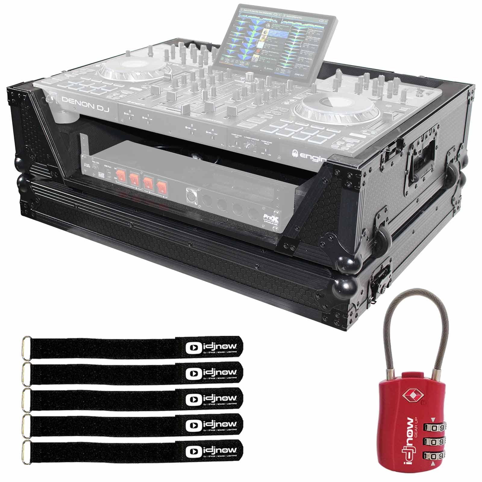 ProX XS-PRIME 4 WBL2U Black on Black Denon Prime 4 Rackmount Flight ...