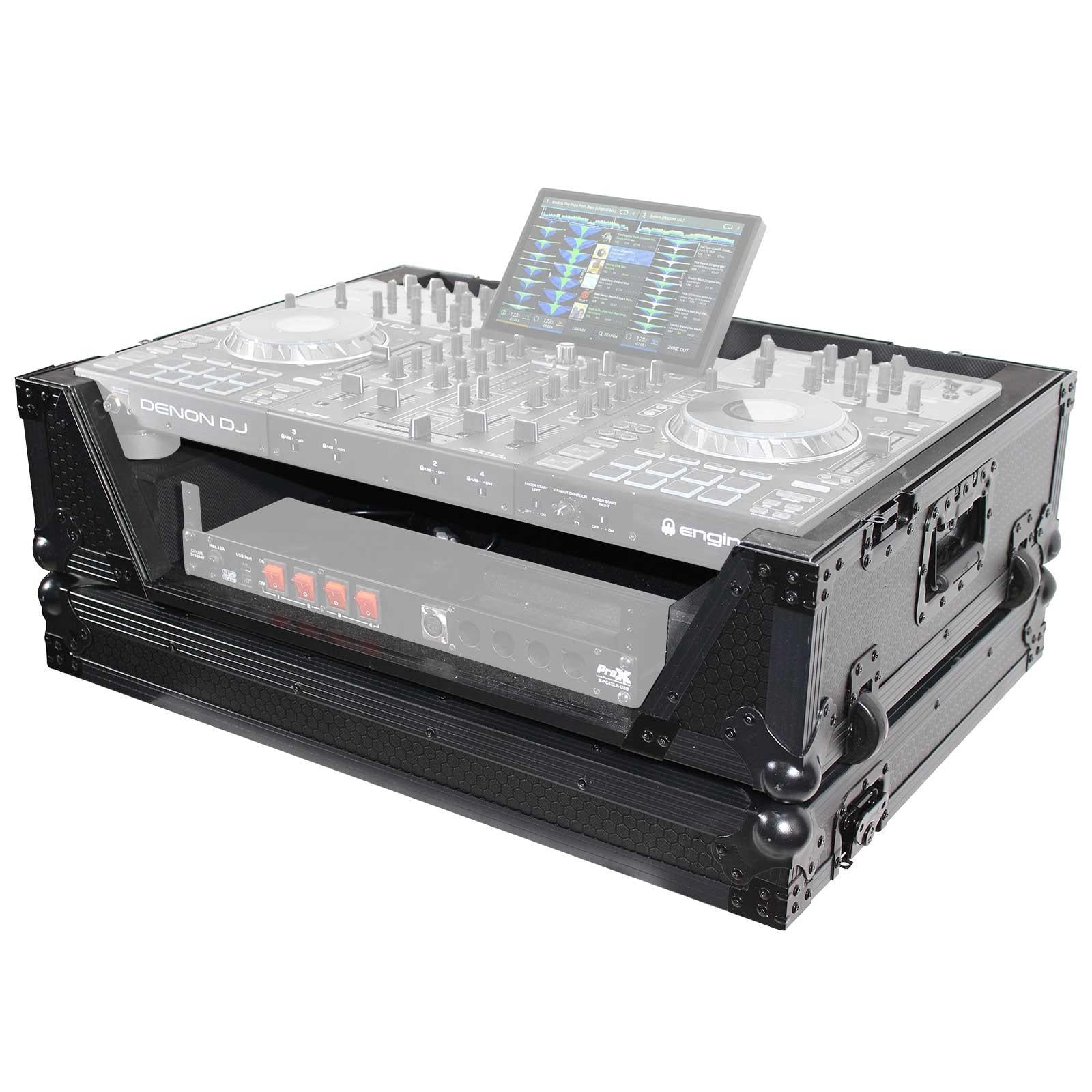 ProX XS-PRIME 4 WBL2U Black on Black Flight Case with 2U Rackspace and ...