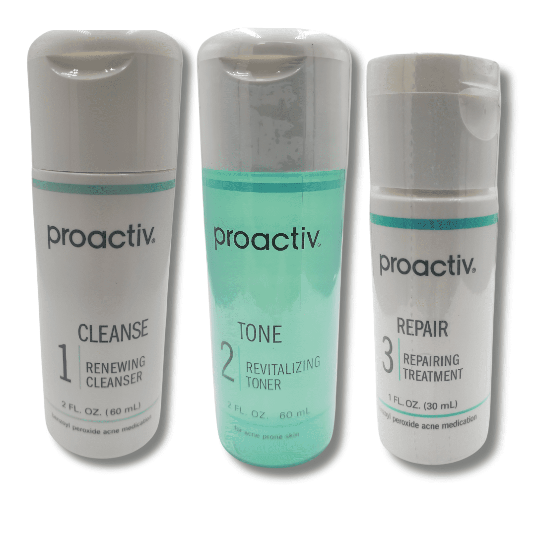 Proactiv Benzoyl Peroxide Renewing Cleanser, Revitalizing Toner 2 oz Each and Repairing ...