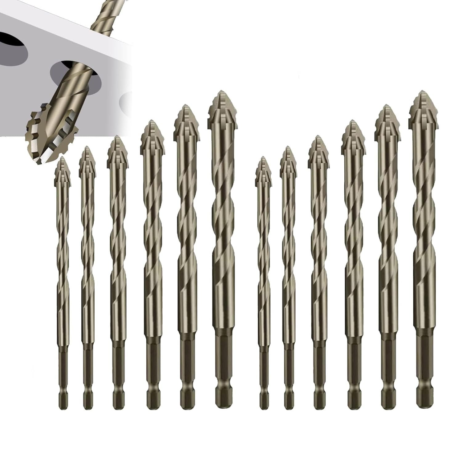 Probabilityi New Four-Flute Sawtooth Eccentric Drill Bit Set, High ...