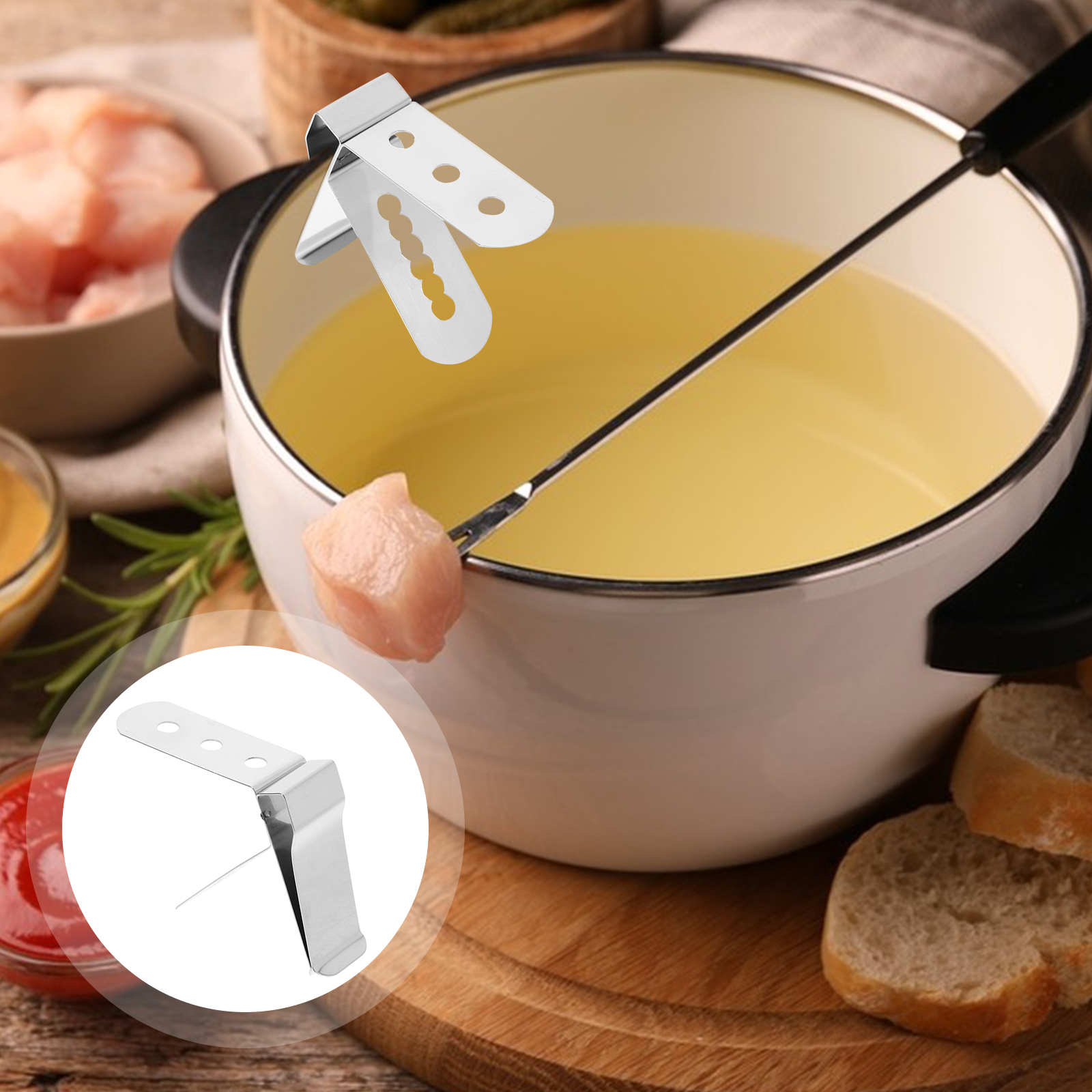 Probe Holder Clip Stainless Steel Meat Probe Clip Barbeque Grill Probe ...