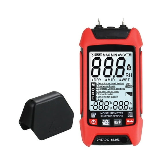 Probe Wood Moisture Detector Timber Hygrometer Display Digital ...