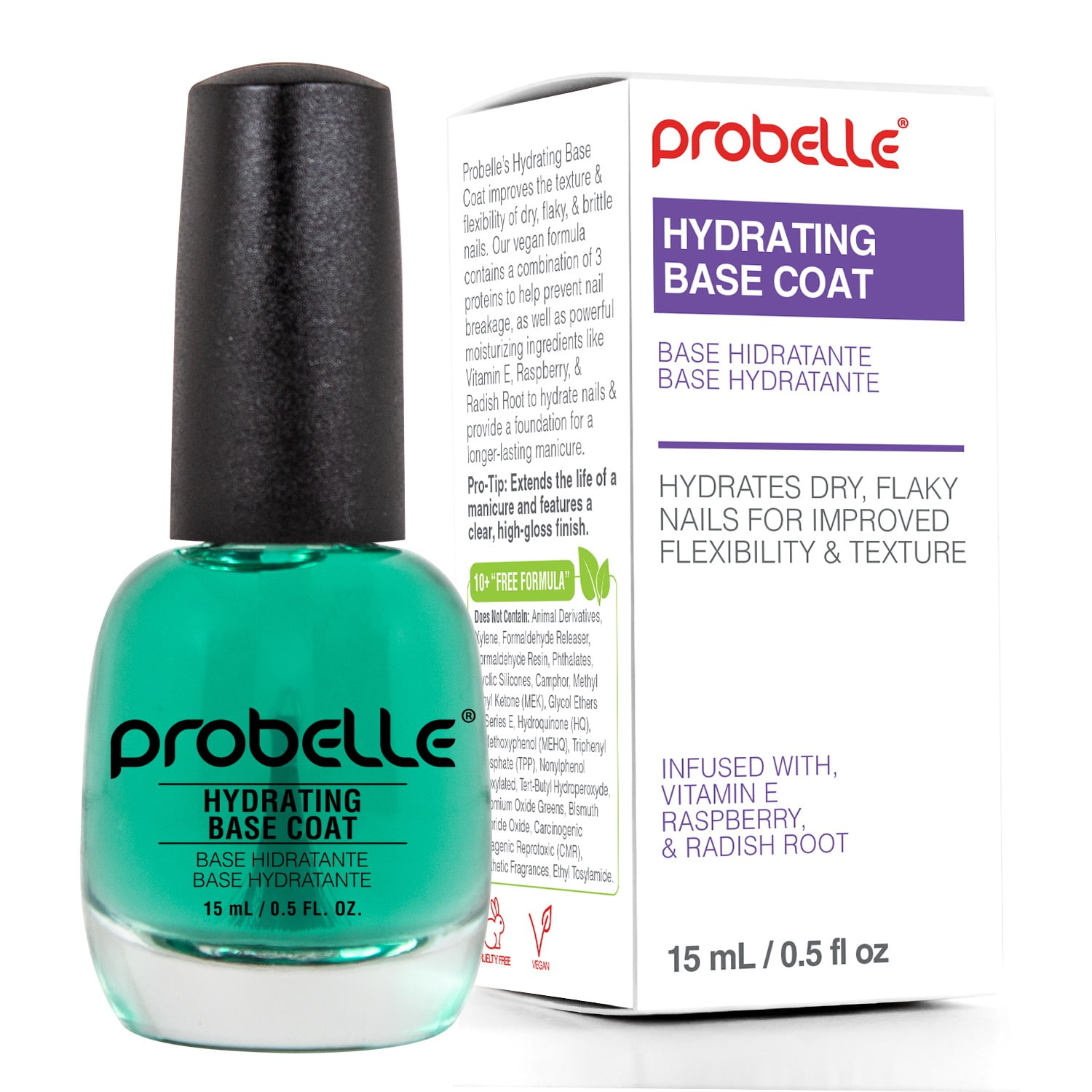 Probelle Hydrating Base Coat for dry nails and brittle nails - Keratin ...