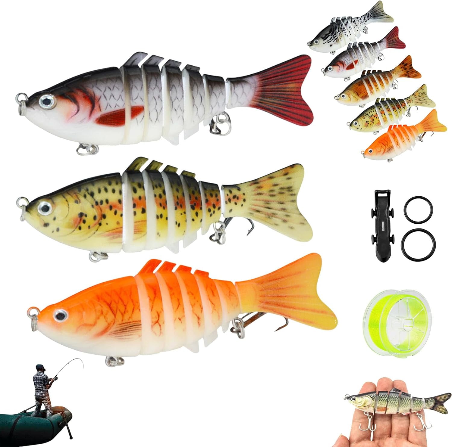Prober Bionic Swimming Bait – Self-Swimming Fishing Lure, 4" for All ...