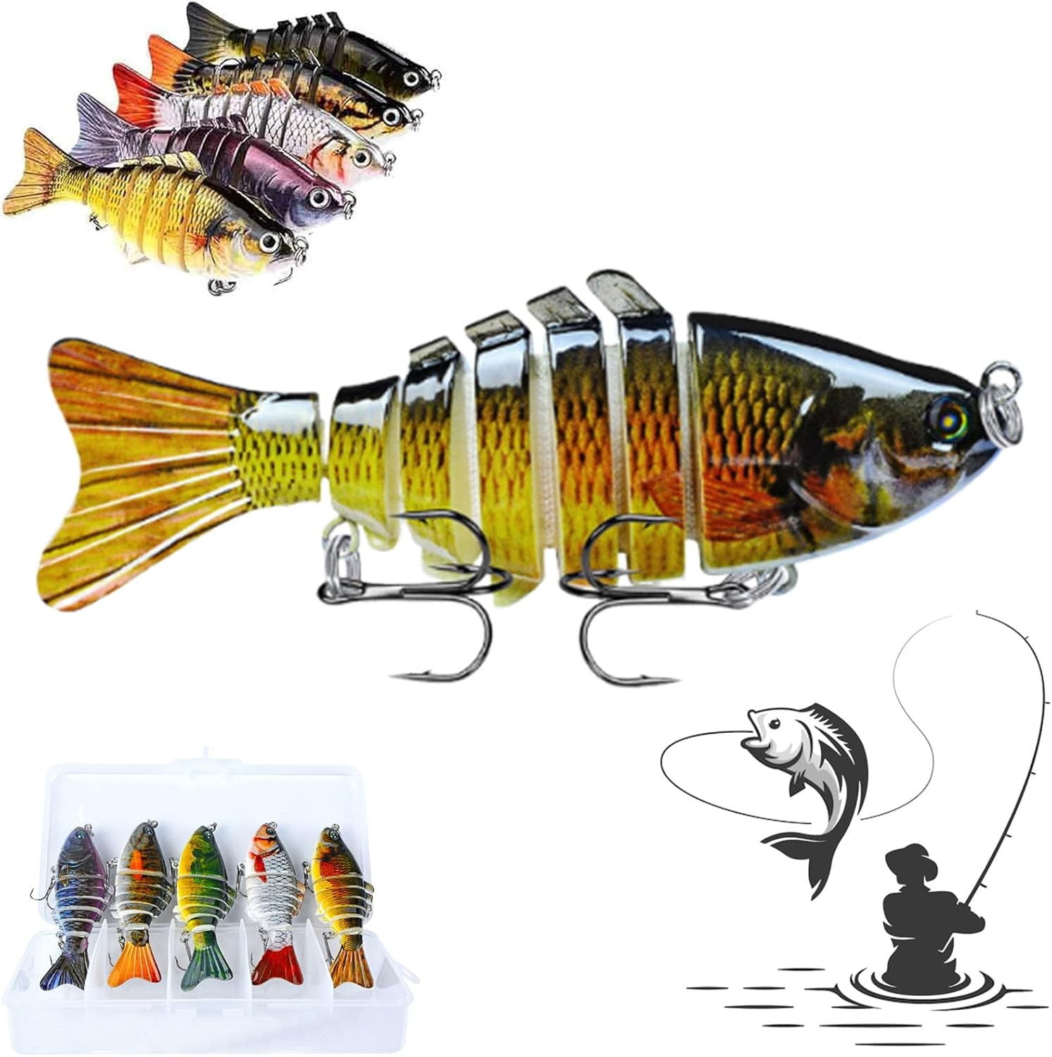 Probero Fishing Gear - Bionic Swimming Bait, 2'' Bionic Swimming Lure ...