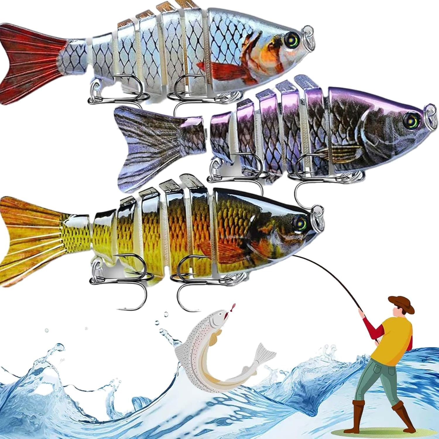 Probero Fishing Gear - Bionic Swimming Bait, 3D Bionic Swimming Bait ...