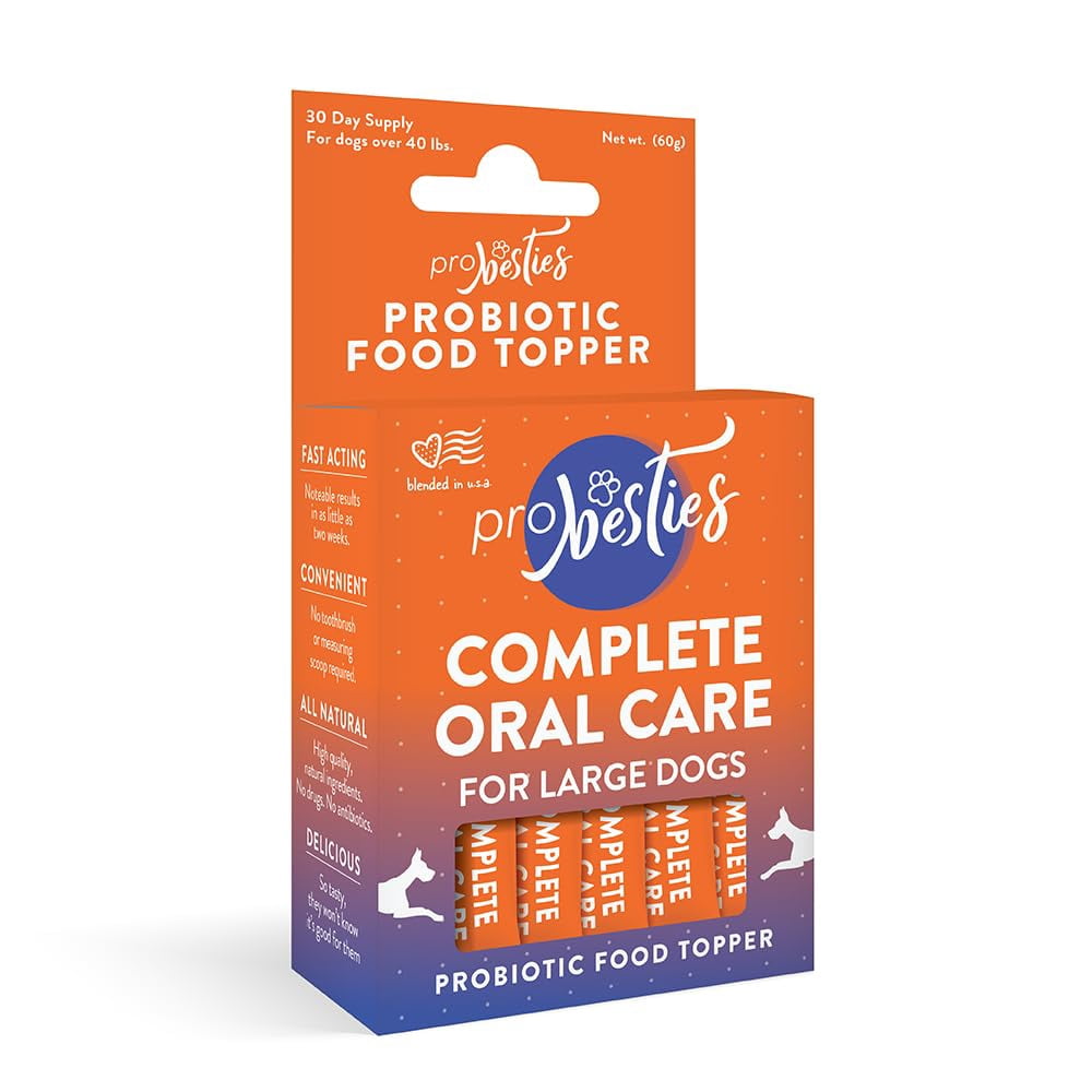 Probesties Complete Dental Care For Large Dogs, Probiotic Food Topper ...