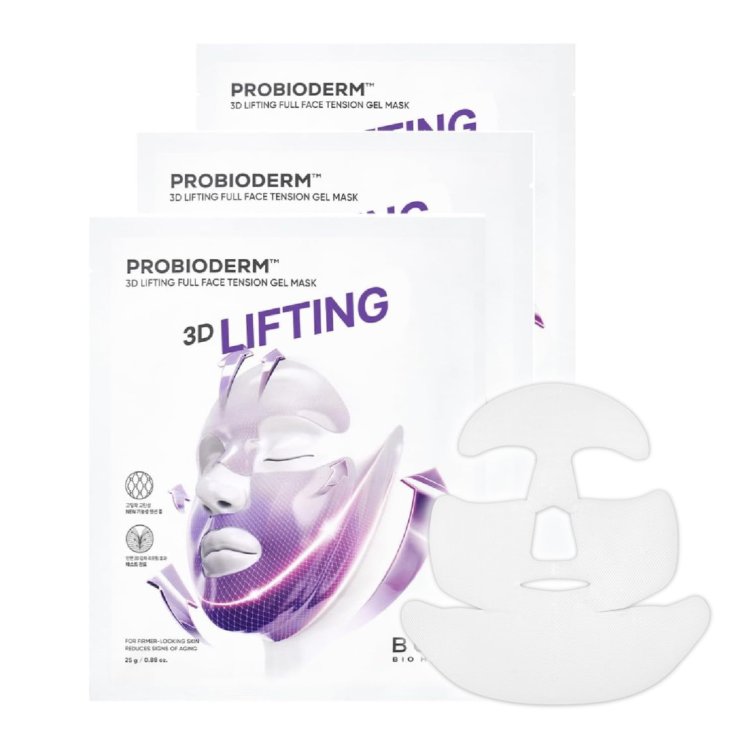Probioderm™ 3D Lifting Full Face Tension Gel Mask | NOT a Hydrating Mask - Firming & Tightening ...