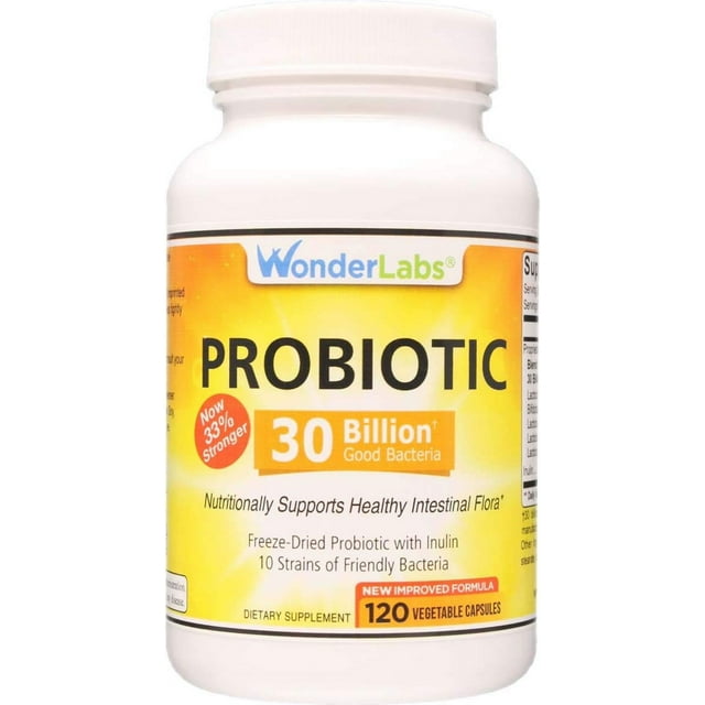 Probiotic 30 Billion Good Bacteria (8 Lactobacillus Strains and 2 ...