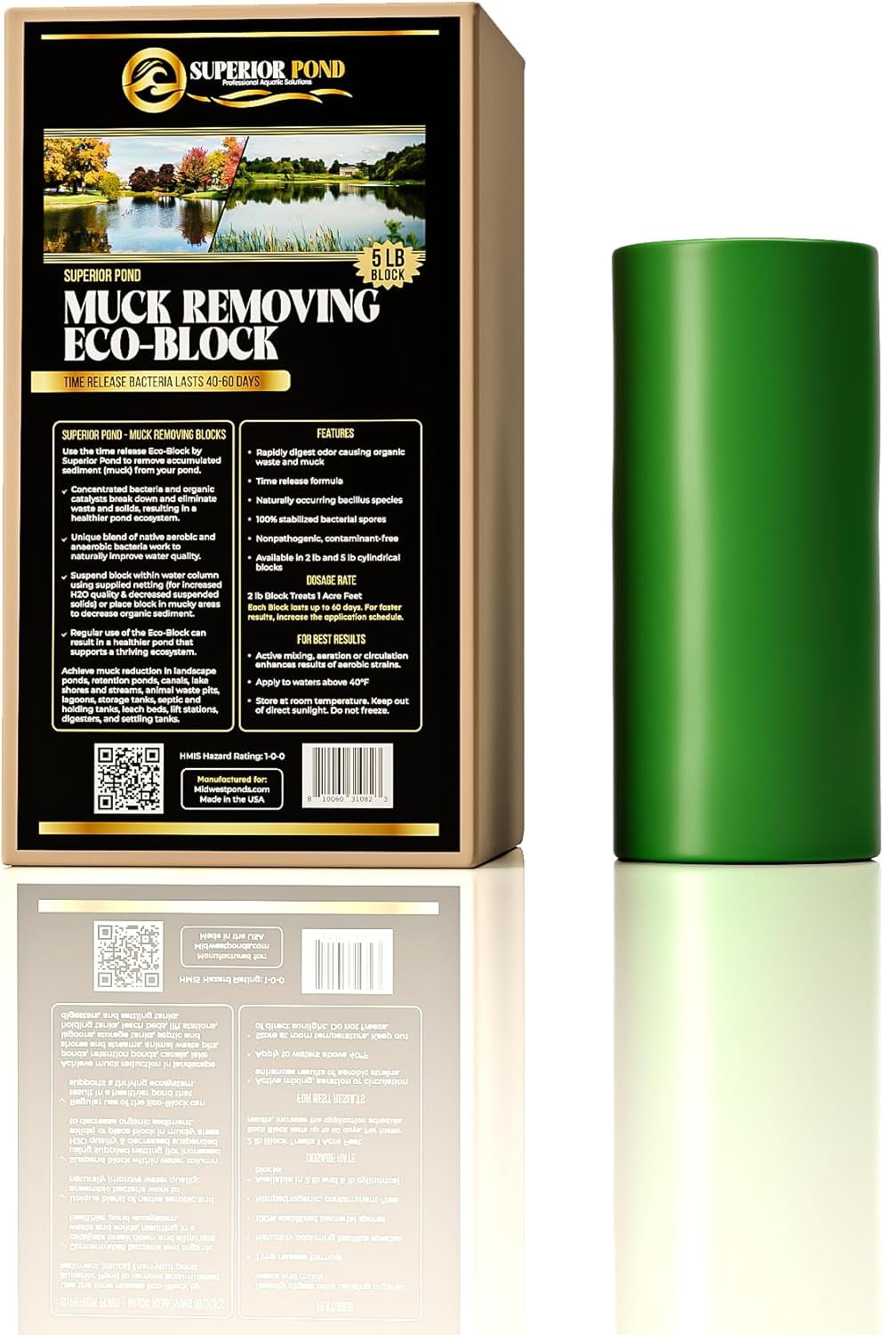 Probiotic 5lb Block for Healthy Pond Ecosystem - Natural Sludge Reducer ...